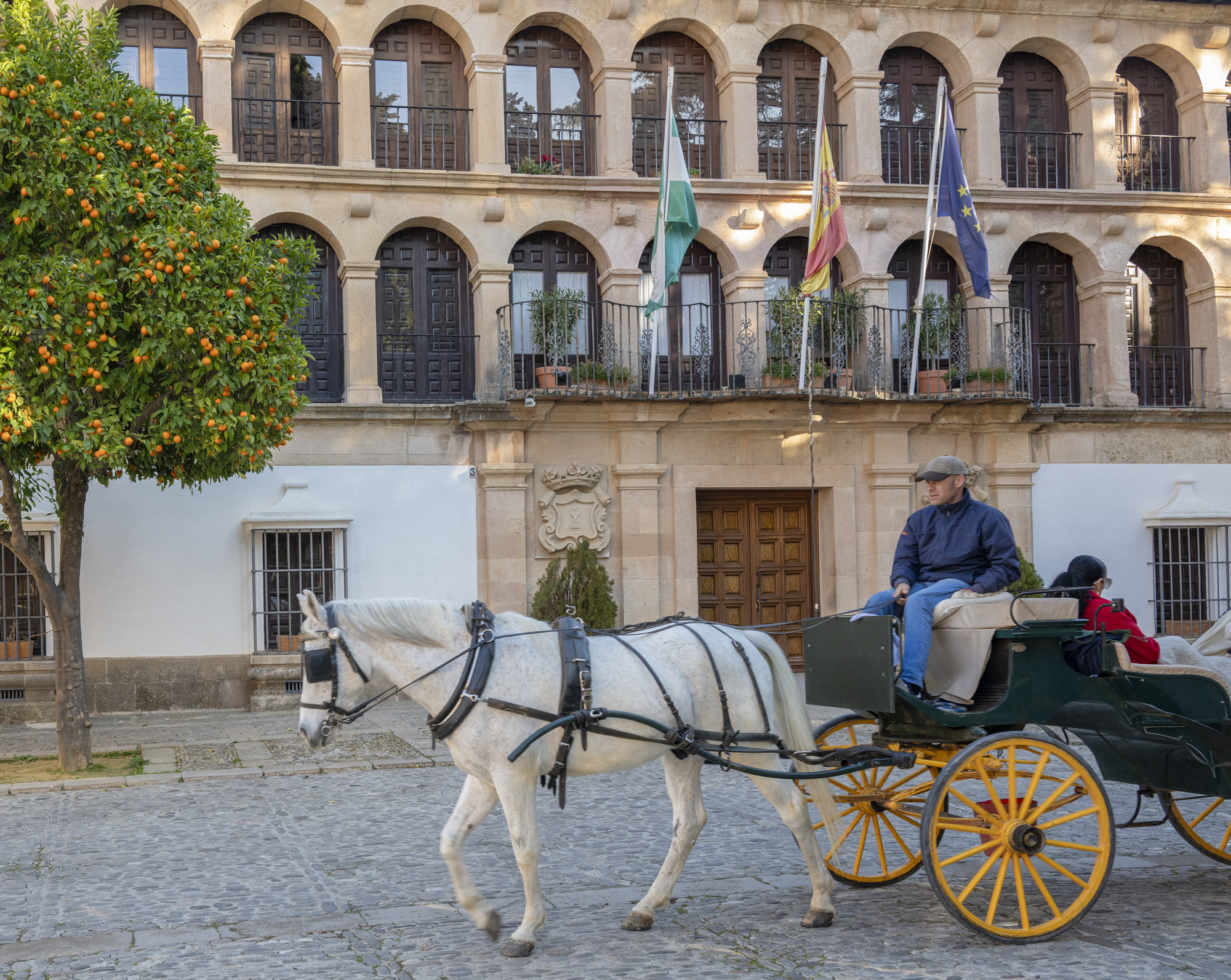 Plaza Duquesa de Parcent in the Ronda village, Malaga province ...