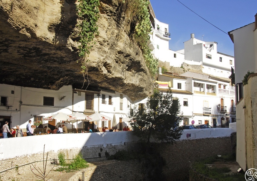 The village of Setenil de las Bodegas in the Cadiz province, Andalucia ...