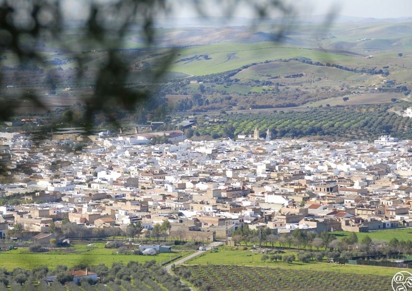 The village of Puerto Serrano in the Cadiz province, Andalucia ...